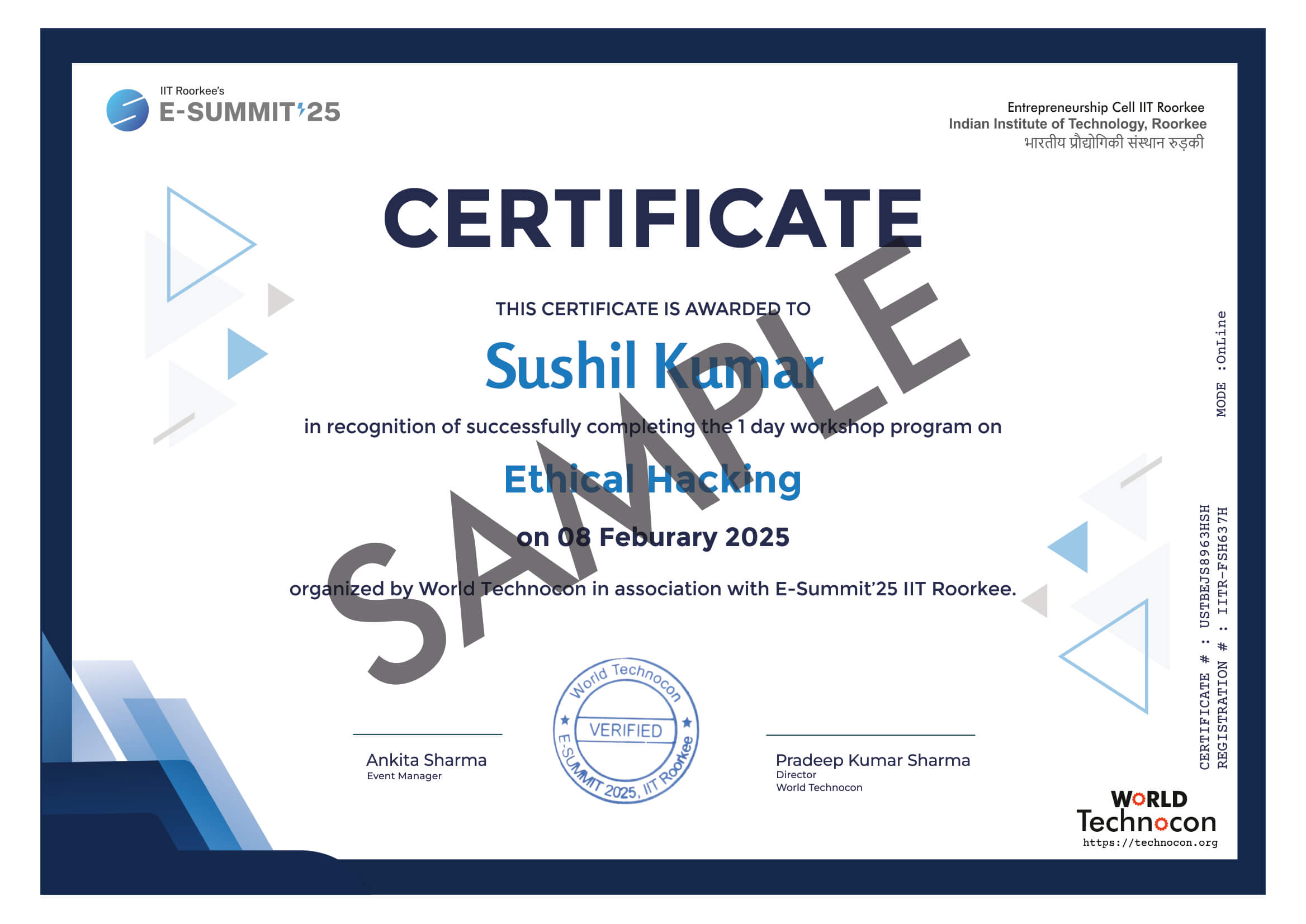 World Technocon Workshops Series at IIT Delhi (24th & 31st Aug 2025)